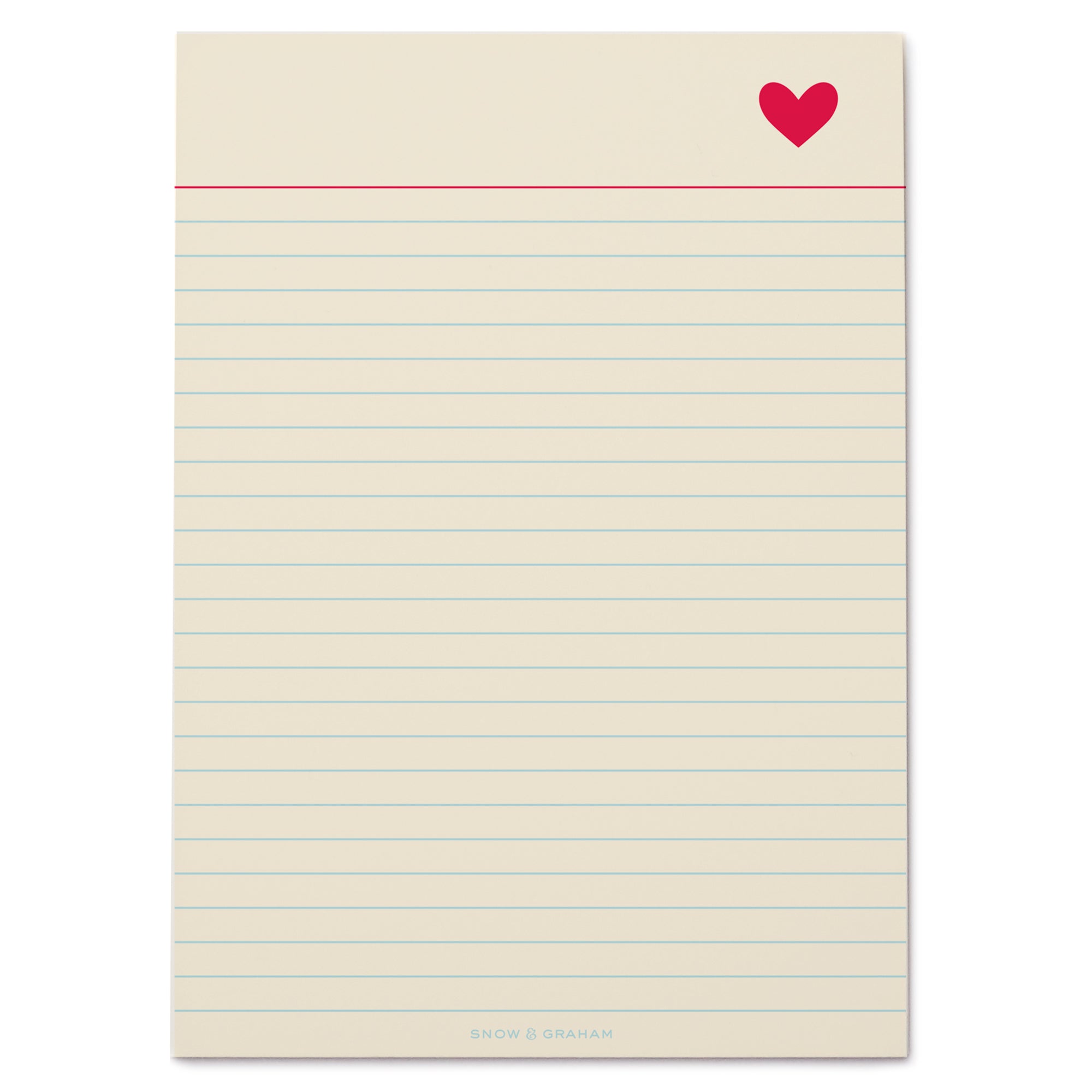 Heart notePAD – Snow & Graham