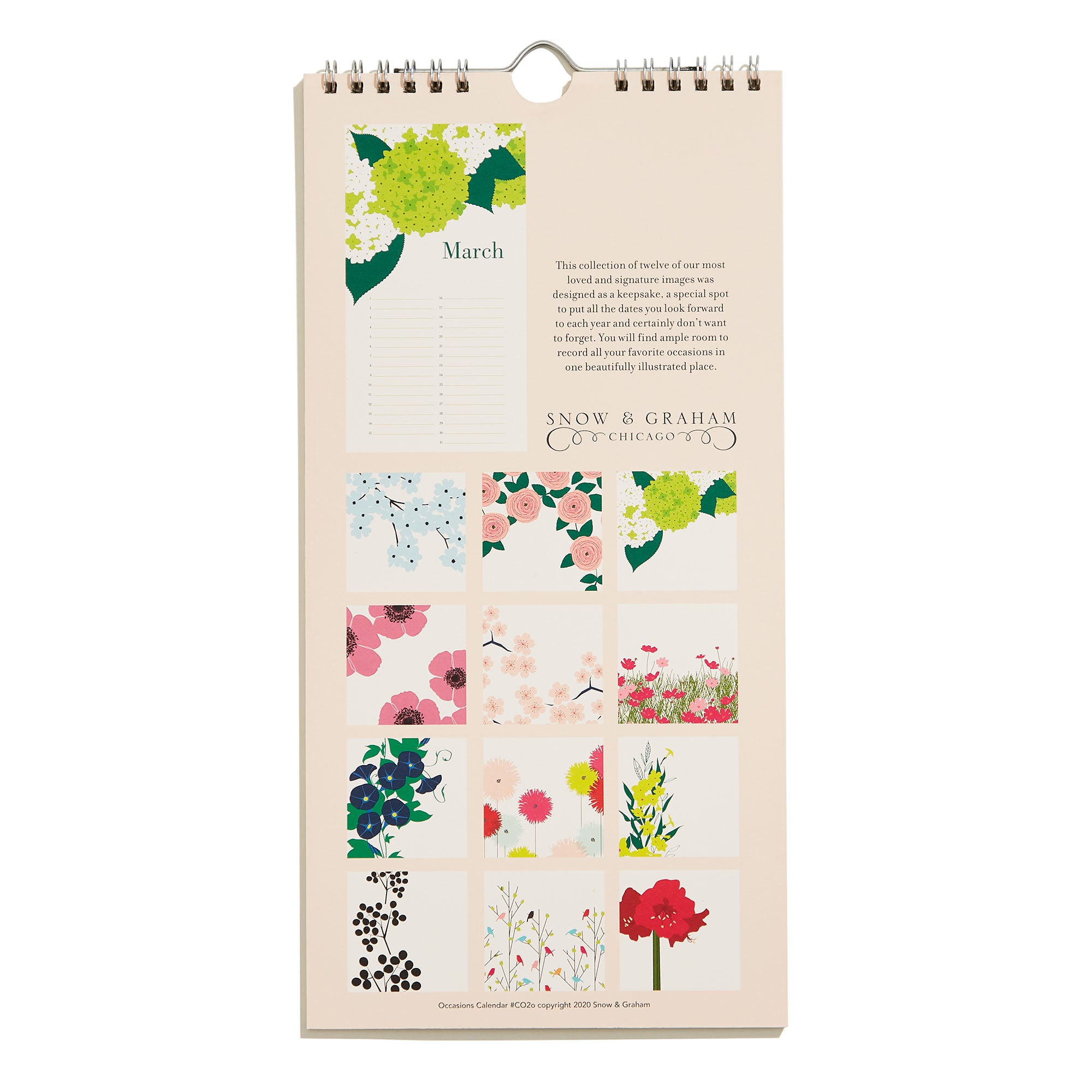 Occasions Calendar – Snow & Graham